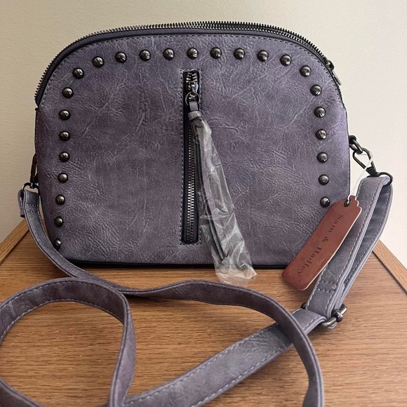 Sam & Hadley | Bags | Sam Hadley Distressed Purple Shoulder Bag | Poshmark